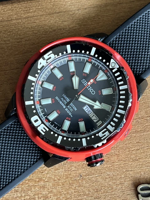 RARE SEIKO 4R36 00T0 Baby Tuna Red SRP233 Limited edition Diver ...