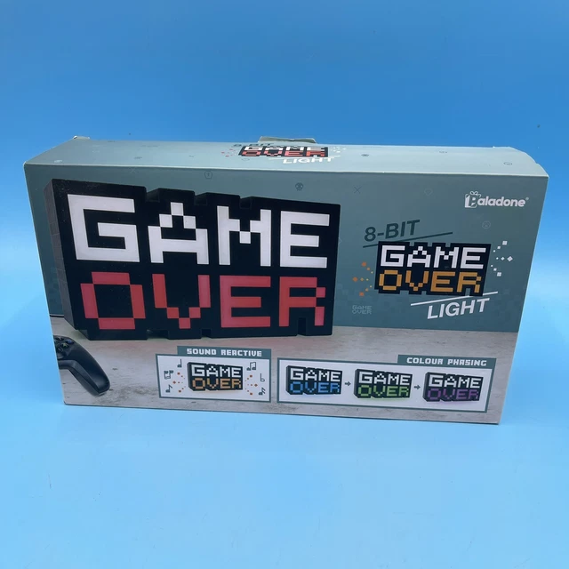 PALADONE 8-BIT PIXEL Game Over Light, Colour Changing Sound Reactive ...