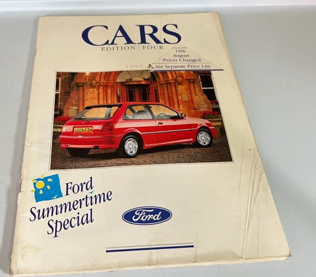 1990 FORD CARS Full Range Brochure Fiesta Orion escort Sierra Etc EUR ...