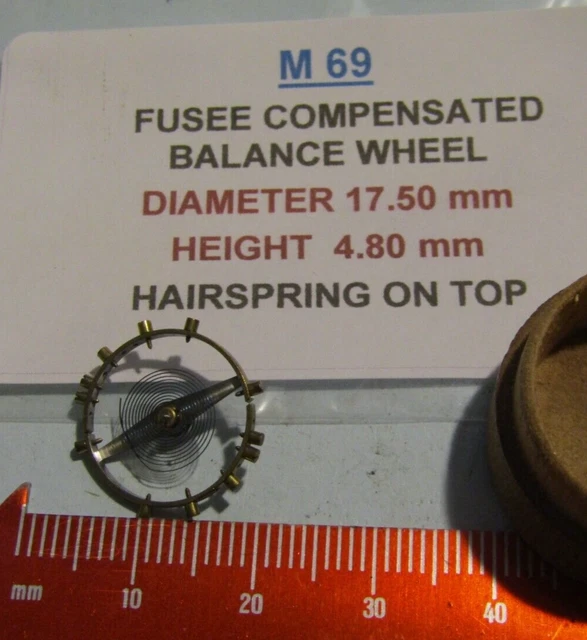 FUSEE BALANCE COMPENSATED WHEEL POCKET WATCH Part IN GOOD CONDITION M69 ...