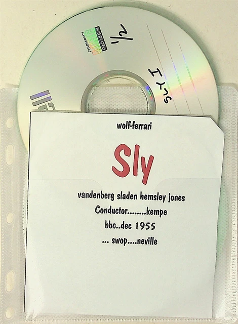 WOLF-FERRARI- SLY LIVE 1955 Kempe 2-CD Howard Vandenberg/Victoria ...