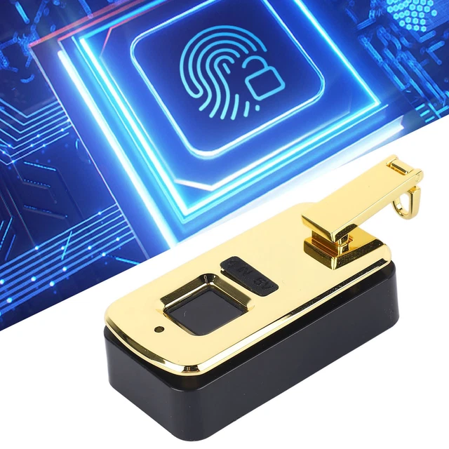 (GOLD) FINGERPRINT LOCK Sm Electric Lock Built In Bag Luggage Suitcase ...