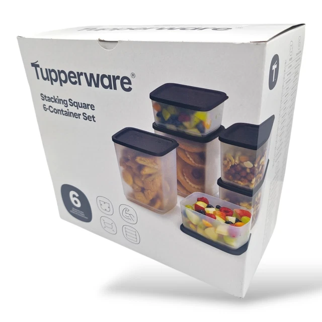 TUPPERWARE CUBIX-SET (6) 2x650ml 2x1,0l 2x1,8l Vorrat Eidgenosse ...