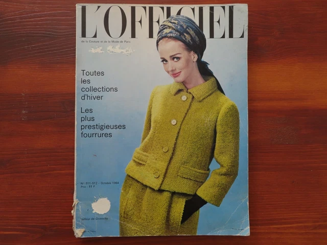 L'OFFICIEL OCTOBER 1964 Pierre Balmain Christian Dior Balenciaga $129. ...