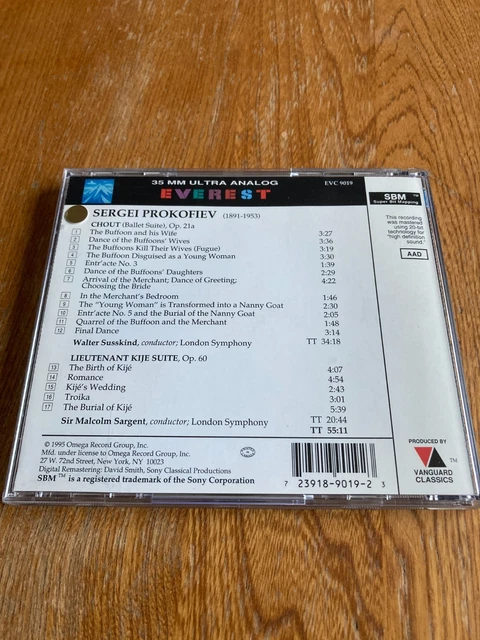 NM 1ST EVEREST ULTRA ANALOGUE Walter Susskind Prokofiev Chout Ballet ...