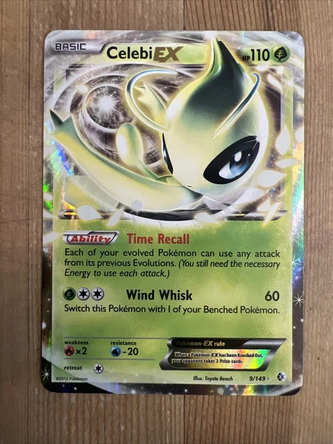 CELEBI EX ULTRA RARE 9/149 Pokemon BW Boundaries Crossed VLP Card TCG ...