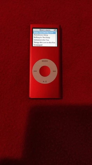 APPLE IPOD NANO 2nd Generation Red 4GB A1199 -Stuck- Please The Read ...
