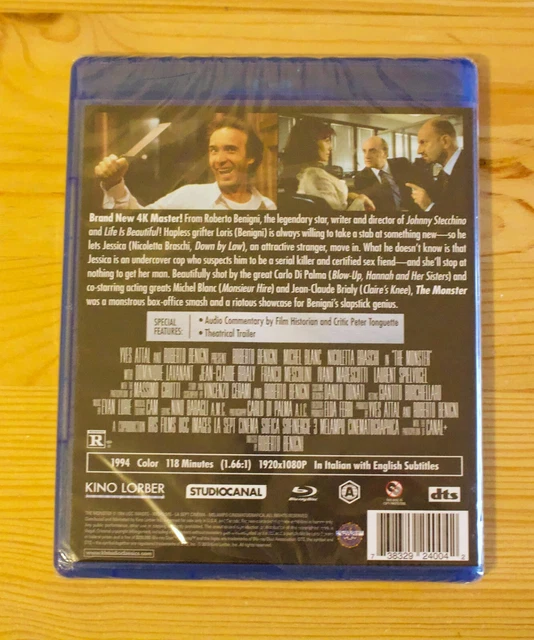 THE MONSTER (IL Mostro) Blu-ray Kino Lorber Roberto Benigni Brand New ...