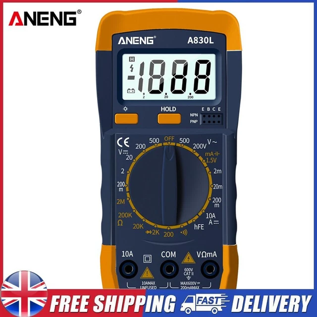 A830L DIGITAL MULTIMETER Amper Gauge Buzzer Measuring Instruments (Blue ...