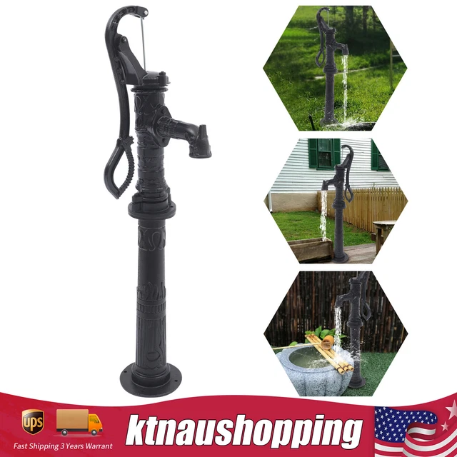 PITCHER PUMP AND Base Hand Water Pump Cast Iron Press Suction For Yard ...