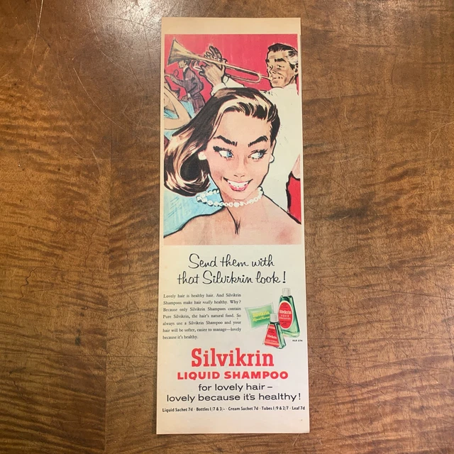 VINTAGE 1950'S 'SILVIKRIN LIQUID SHAMPOO' BEAUTY MAGAZINE ADVERT POSTER PRINT $27.00 - PicClick AU