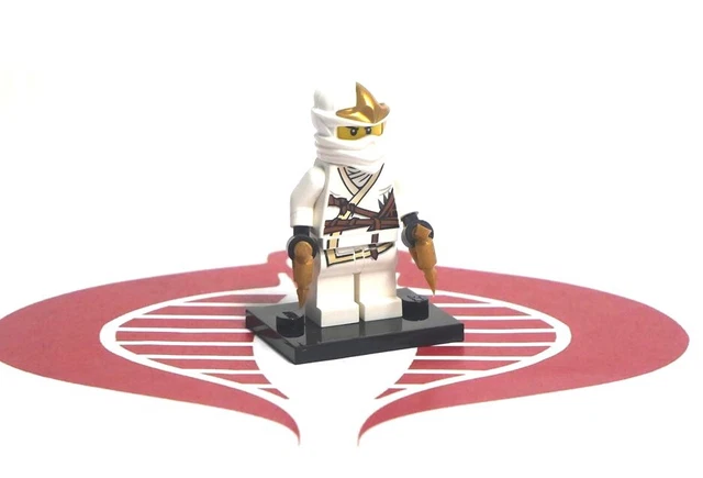 LEGO NINJAGO MINIFIGURE Zane ZX with Gold Shuriken ZX njo053 Figure ...