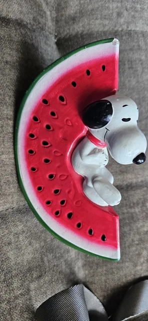 RARE VINTAGE SNOOPY Peanuts Watermelon Money-box Piggy Bank With ...