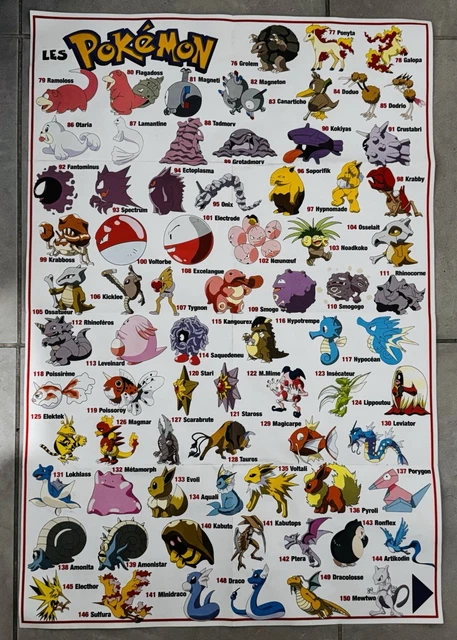 POKÉMON POSTER GÉANT Set De Base 151 Pokémon EUR 15,00 - PicClick FR