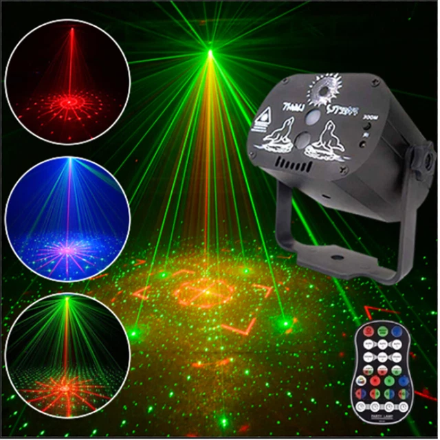MINI LASER LED RGB Stage Lighting Star Pattern DJ Disco Party KTV ...