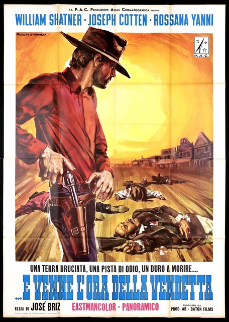 E VENNE L'ORA Della Vendetta Manifesto William Shatner Western 1968 ...
