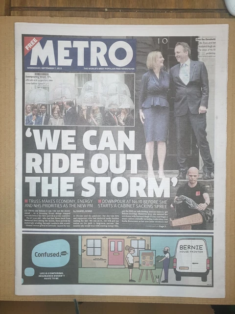 METRO NEWSPAPER 7TH September 2022 We Can Ride Out The Storm EUR 4,59 ...