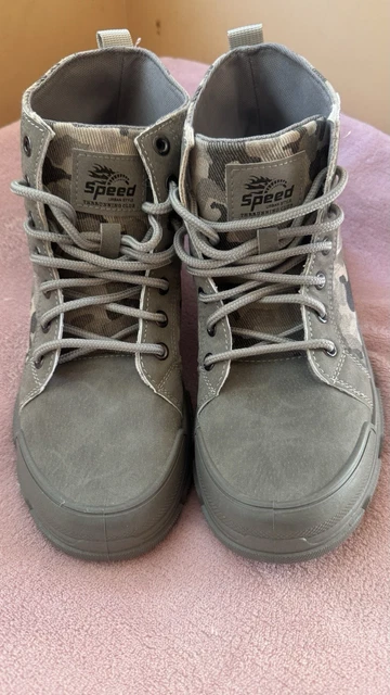 MENS SPEED CASUAL Camouflage Outdoor Military/Combat Boots - Size 7 ...