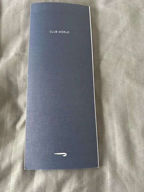 BRITISH AIRWAYS CLUB World Menu. LHR-JFK April 2025 £2.80 - PicClick UK