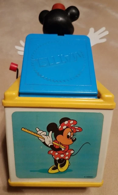 MATTEL WALT DISNEY Mickey Mouse Jack In the Box Donald Goofy Minnie ...