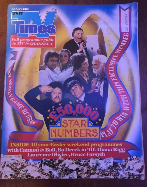 TV TIMES 1ST BO DEREK STEPHANIE LAWRENCE CANNON & BALL CLIVE JAMES ROY ...