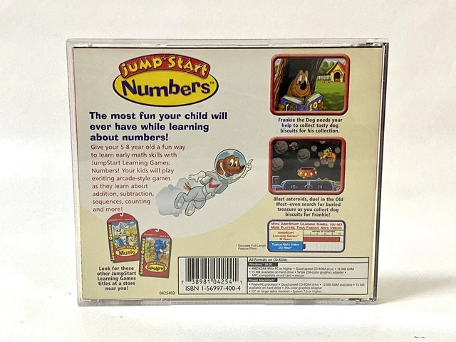 JUMP STARTS NUMBERS Learning Games CD-ROM WIN 95 & 98 Mac Educational ...