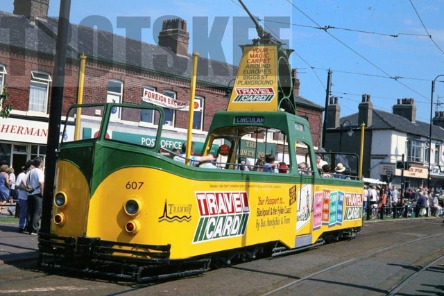 35MM SLIDE BLACKPOOL Transport Single Decker Tram Strassenbahn 607 1990 Original £4.99 - PicClick UK