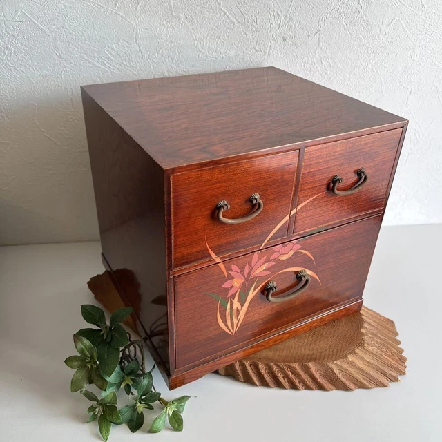 TANSU JAPANESE WOODEN Chest of Drawers Showa Antique Retro From Japan ...