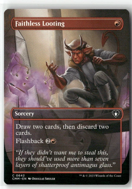 FAITHLESS LOOTING (BORDERLESS) Commander Masters Regular $3.86 ...
