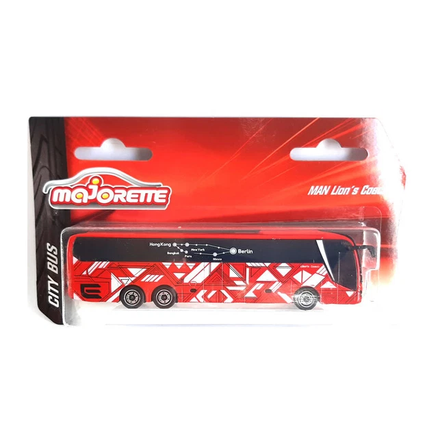 MAJORETTE 212053159 MAN Lion's Coach Bus " Voyage " Rouge/Blanc EUR 11 ...