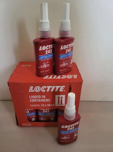 LOCTITE 243 GENUINE Ex 2027 Medium Strength Thread Locker 50ml Made in Ireland £17.21 - PicClick UK