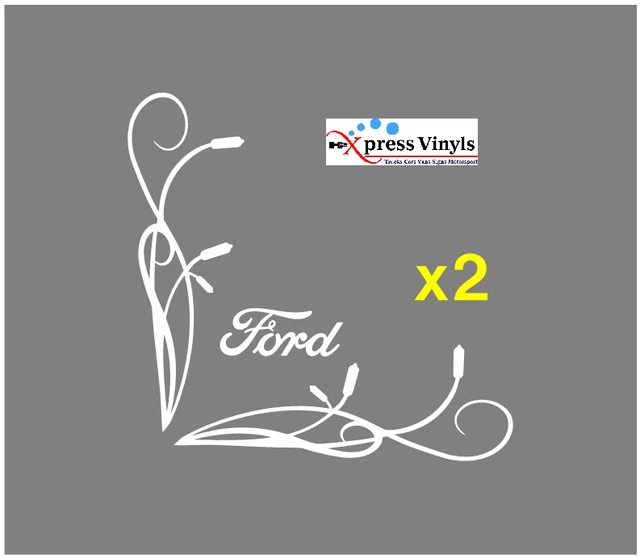 FORD STYLE VAN truck window decals x 2 . Transit van stickers connect ...