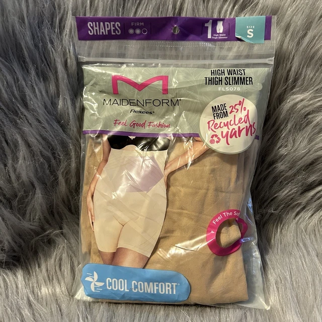 MAIDENFORM FLEXESS SHAPEWEAR Women’s Size Small Beige High Waist Thigh ...