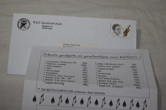 CATÁLOGO OFICIAL MERCHANDISING Eendracht Aalst (1996) + Sobre Original ...