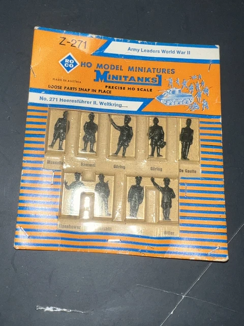 ROCO MINITANKS / Soldiers WWII 1/87 Scale Leaders of World War II HO ...