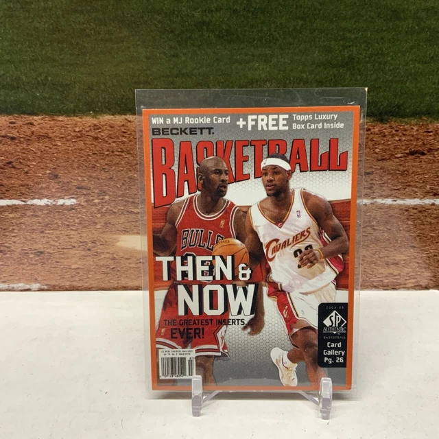 MICHAEL JORDAN AND Lebron James Then & Now Beckett Cover Card Dave ...