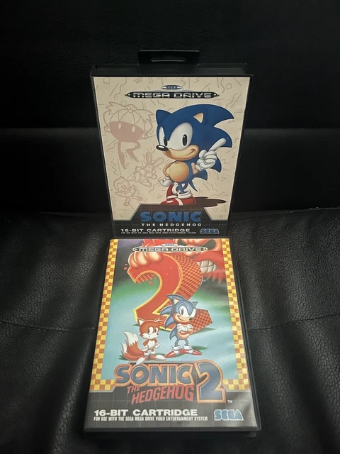 SONIC THE HEDGEHOG & Sonic The Hedgehog 2 - Sega Megadrive - UK PAL ...