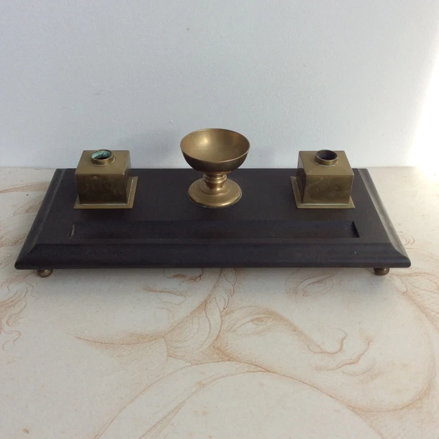 ANCIEN ENCRIER DE style Empire Pierre et Laiton XIXème EUR 100,00 ...