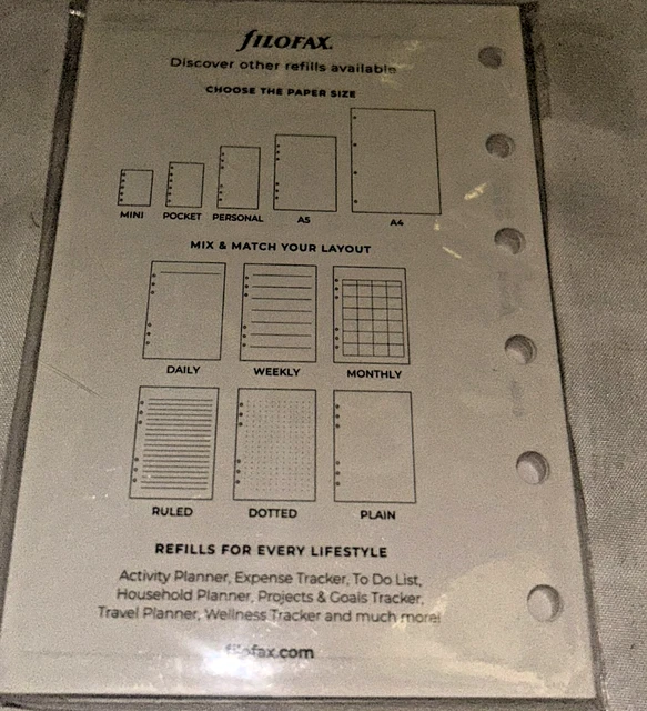 FILOFAX 2026 POCKET Diary Week on Two Pages English 26-68221 White For ...