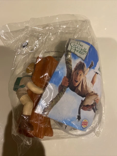 VINTAGE BURGER KING The Crocodile Hunter Toy 2000, Steve Erwin Toy ...