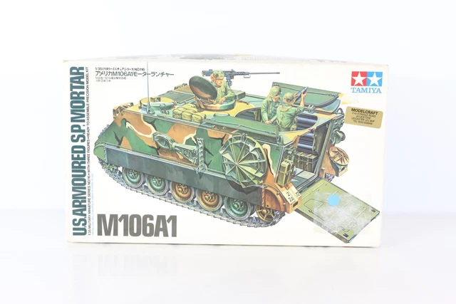 TAMIYA 3616 1:35 Scale M106A1 US Armoured S.P. Mortar Plastic Model Kit ...