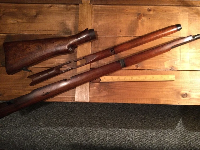 WW2 BRITISH /|\ Lee Enfield No1 Mk3 SMLE Furniture Stock Set , Off a ...