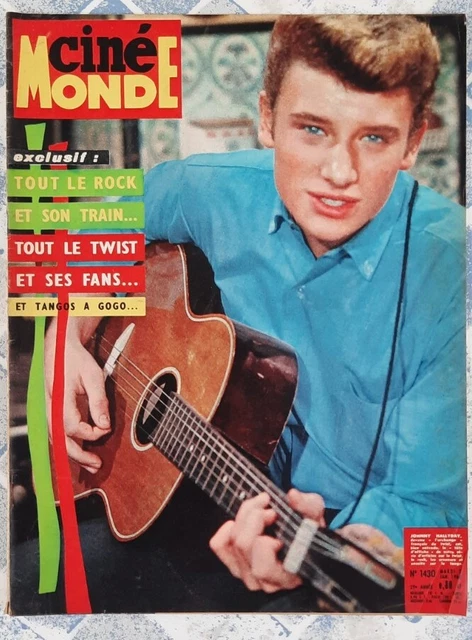 REVUE MAGAZINE CINEMONDE cover Johnny Hallyday 1430 1962 EUR 15,00 ...