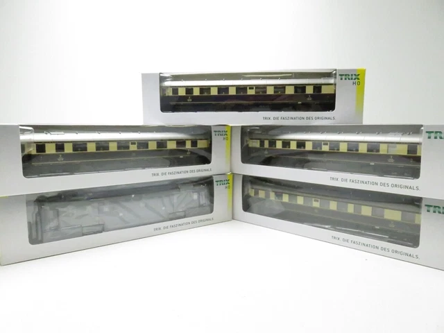 (LK280) TRIX 23430 H0 DC Schnellzugwagen-Set Rheingold, OVP EUR 237,59 ...