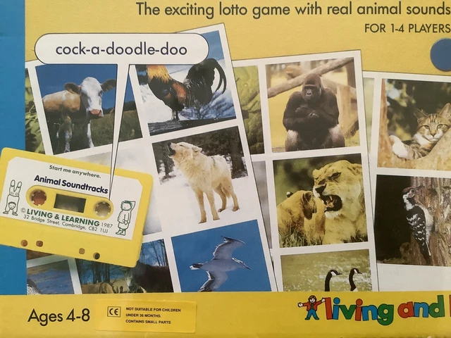 LIVING AND LEARNING Vintage Animal Soundtracks Game 1987 New Unopened ...