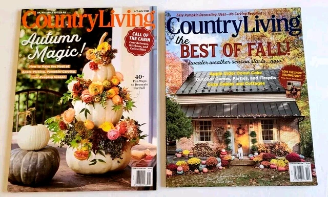 LOT 2 FALL Country Living Magazines Oct 2022 & Oct/Nov 2023 Beautiful ...