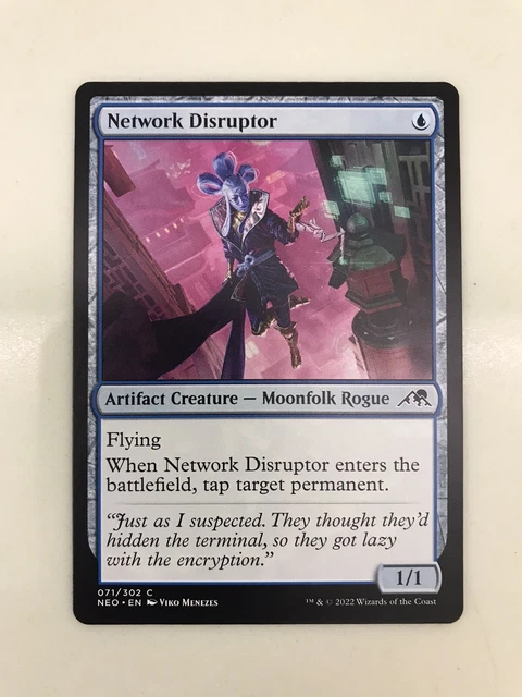 NETWORK DISRUPTOR MTG Magic the Gathering Card NM Near Mint Neon ...