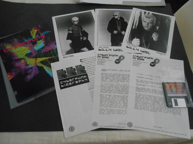 BILLY IDOL - Cyberpunk Album - Rare Orig Usa Made Press Pack Generation ...