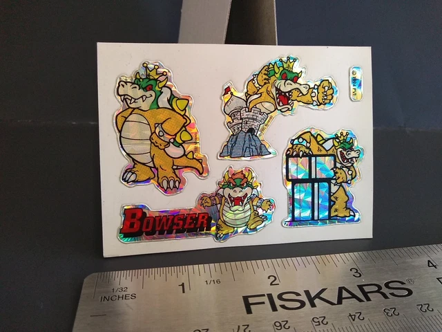 VINTAGE STICKERS NINTENDO Mario Bros Bowser Prism Vending Machine ...