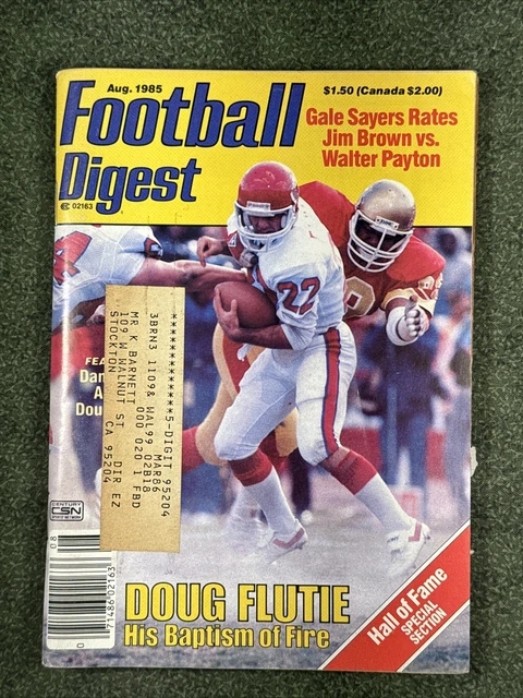 DOUG FLUTIE, NEW Jersey Generals Usfl Football Digest Magazine, août ...